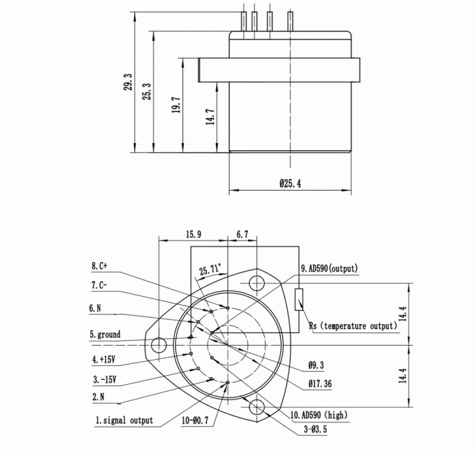 Single Axis Quartz Accelerometer Flight Control Flexure Vibration Meter 
