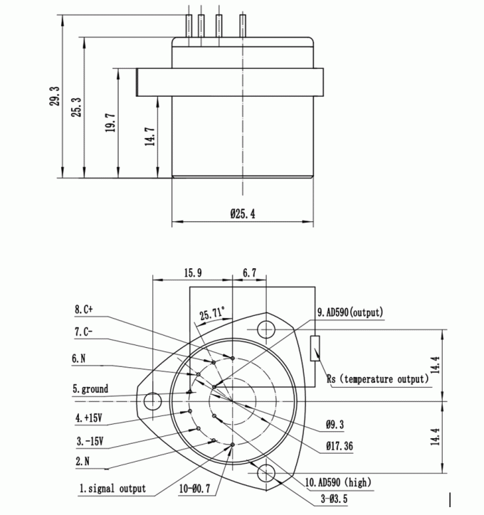 Good long term stability quartz accelerometer high repeatability ...