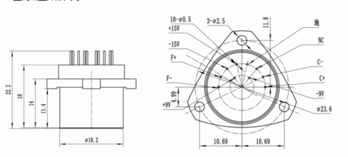 Single Axis High Precision Accelerometer 60g Range High Stability