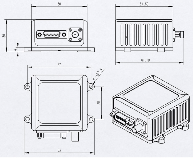 Gi582 Mems Inertial Navigation Sensor With Gps / Bd2 Dual Mode