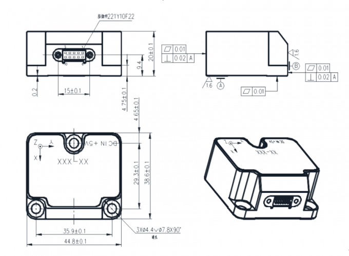High Resolution Inertial Measure Unit Replace STIM210 Pure IMU 3 Axis Gyro