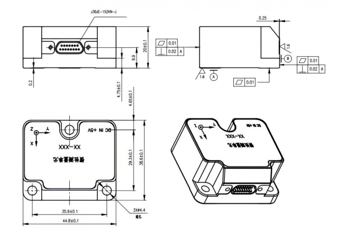 Tactical Grade Inertial Measurement Unit with Built-in 3 Axis Accelerometer and Gyroscope